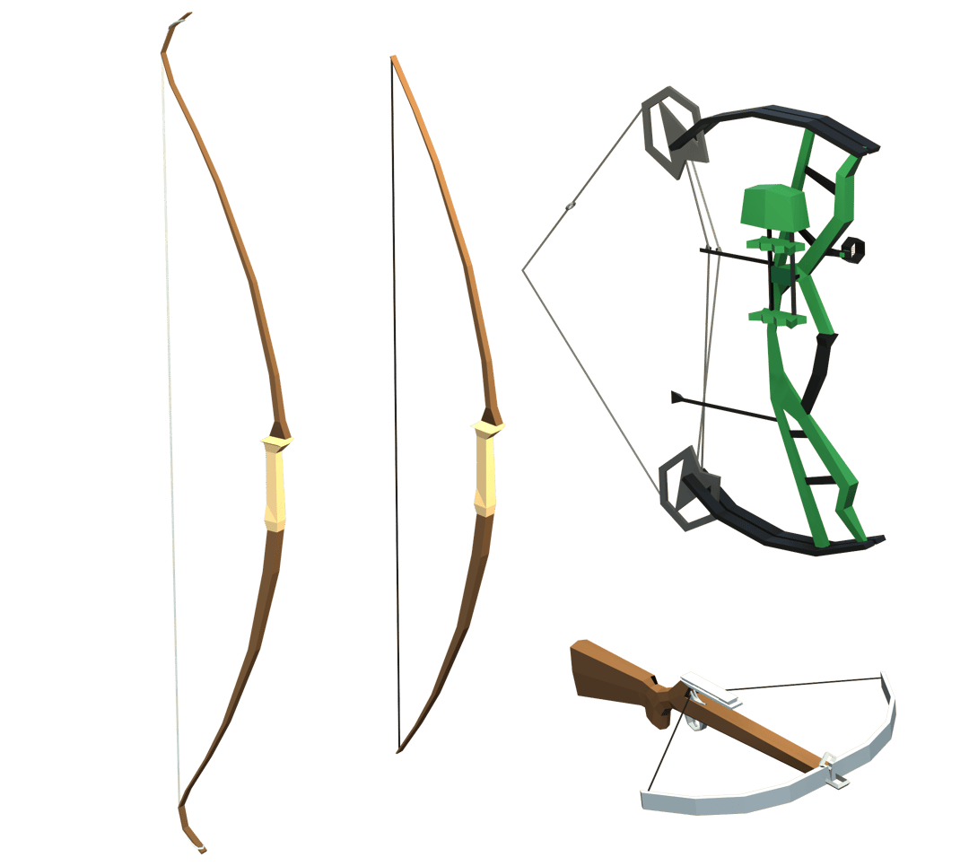 What are the 3 most common bows for hunting?